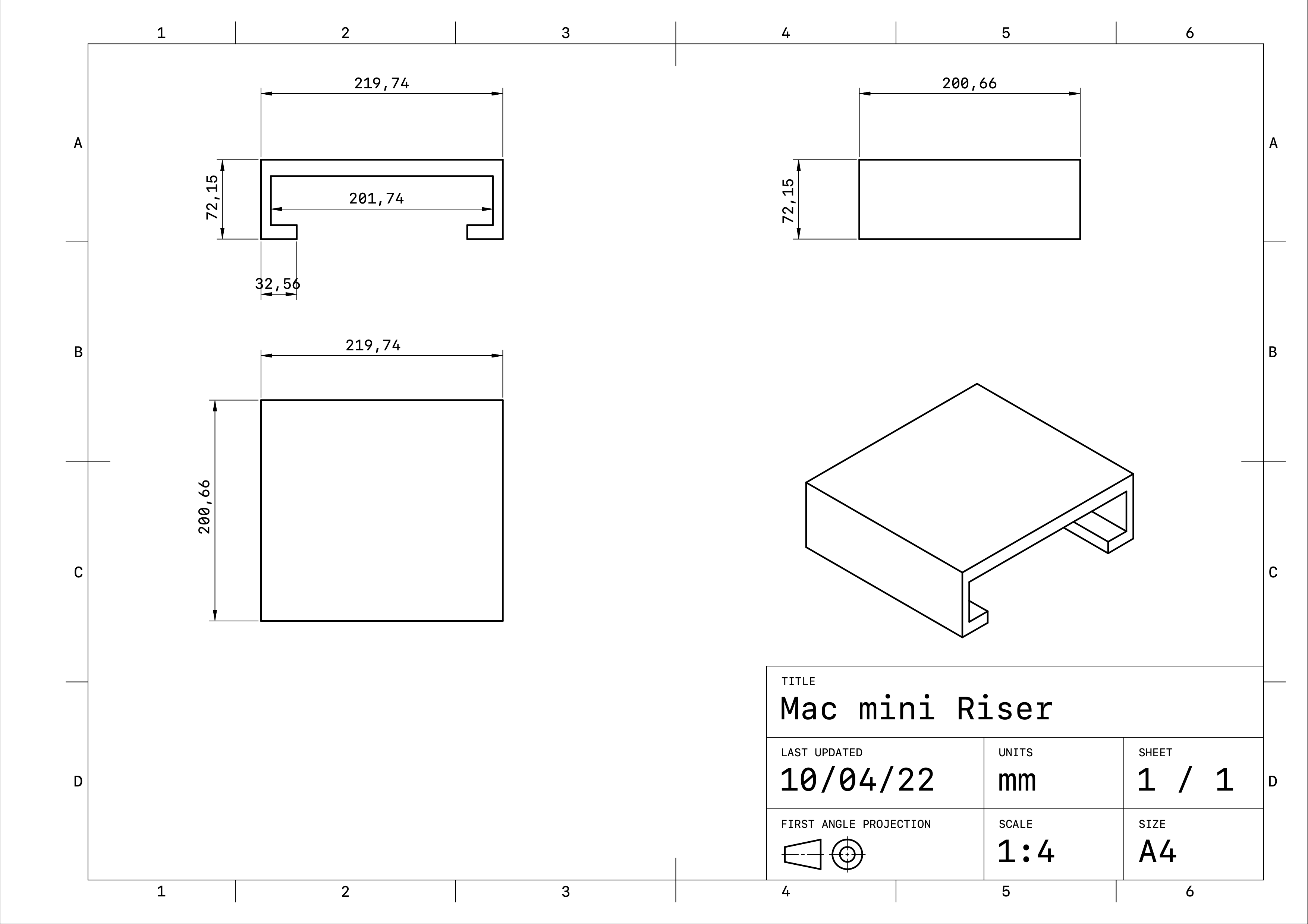3D-Printed Mac mini / Thunderbolt Display Riser – Alexander Betro